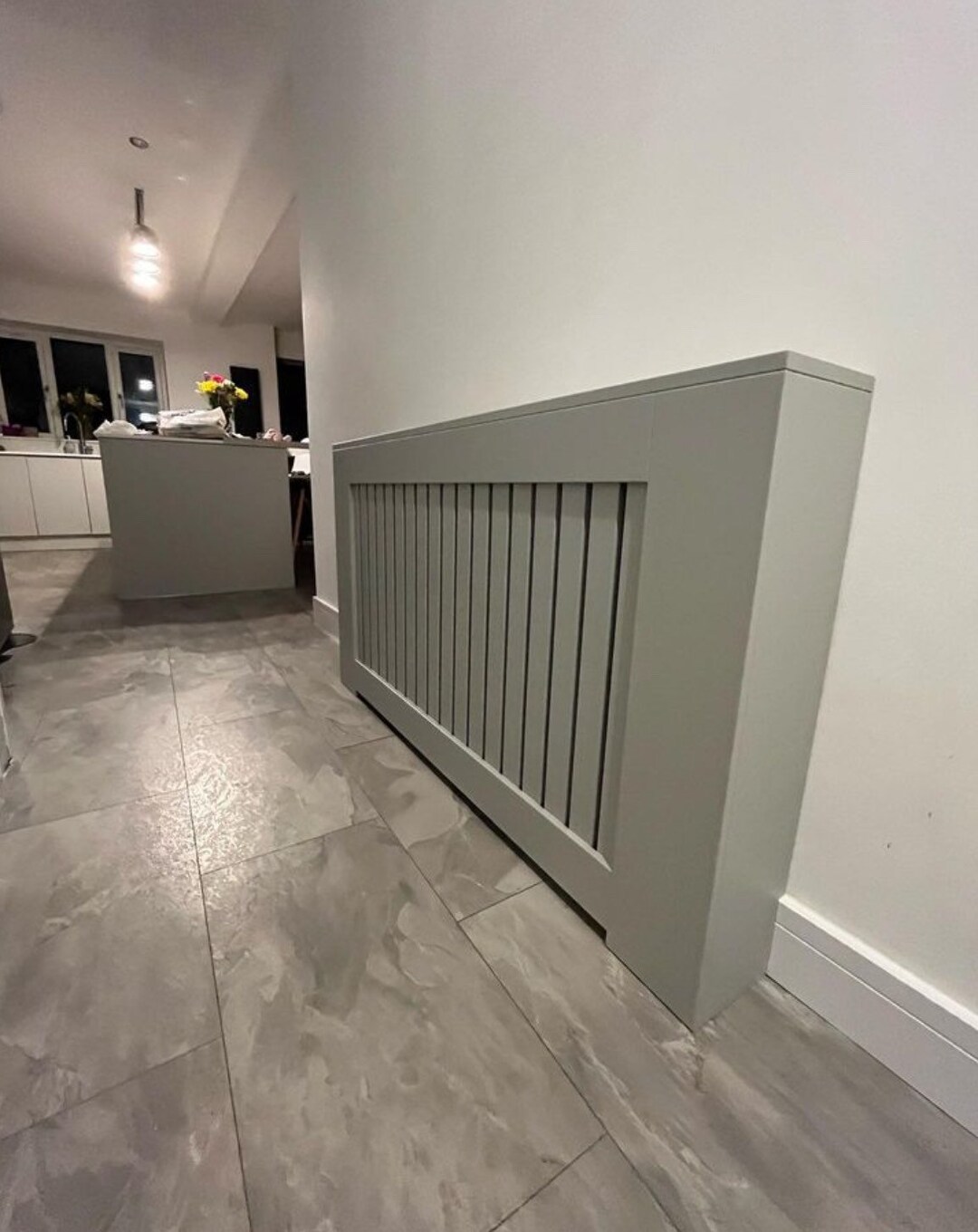 Grey Radiator Cover - Horizontal Slat Radiator Cover - All Made to ...
