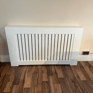 Bespoke White Vertical Slat Radiator Cover - Made to Measure - Etsy