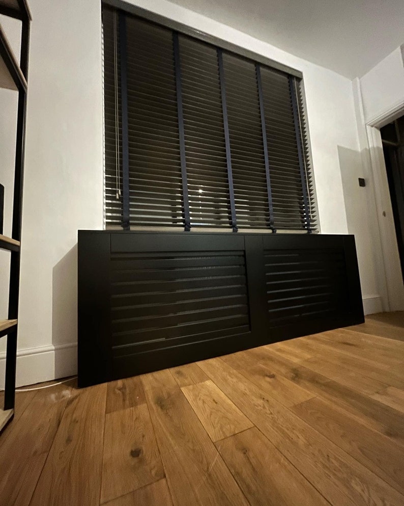 Black Radiator Cover Horizontal Slatsblack Horizontal Slat - Etsy UK