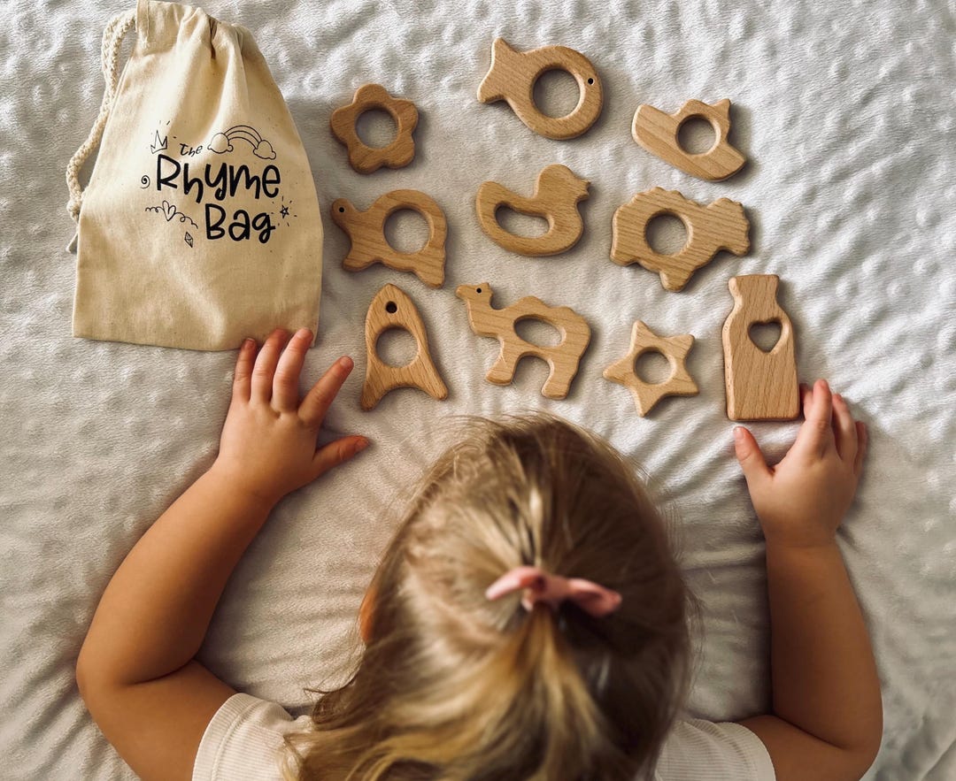 Toddler Wooden Nursery Rhyme Song Bag / Eyfs/musical Toy/ Educational ...