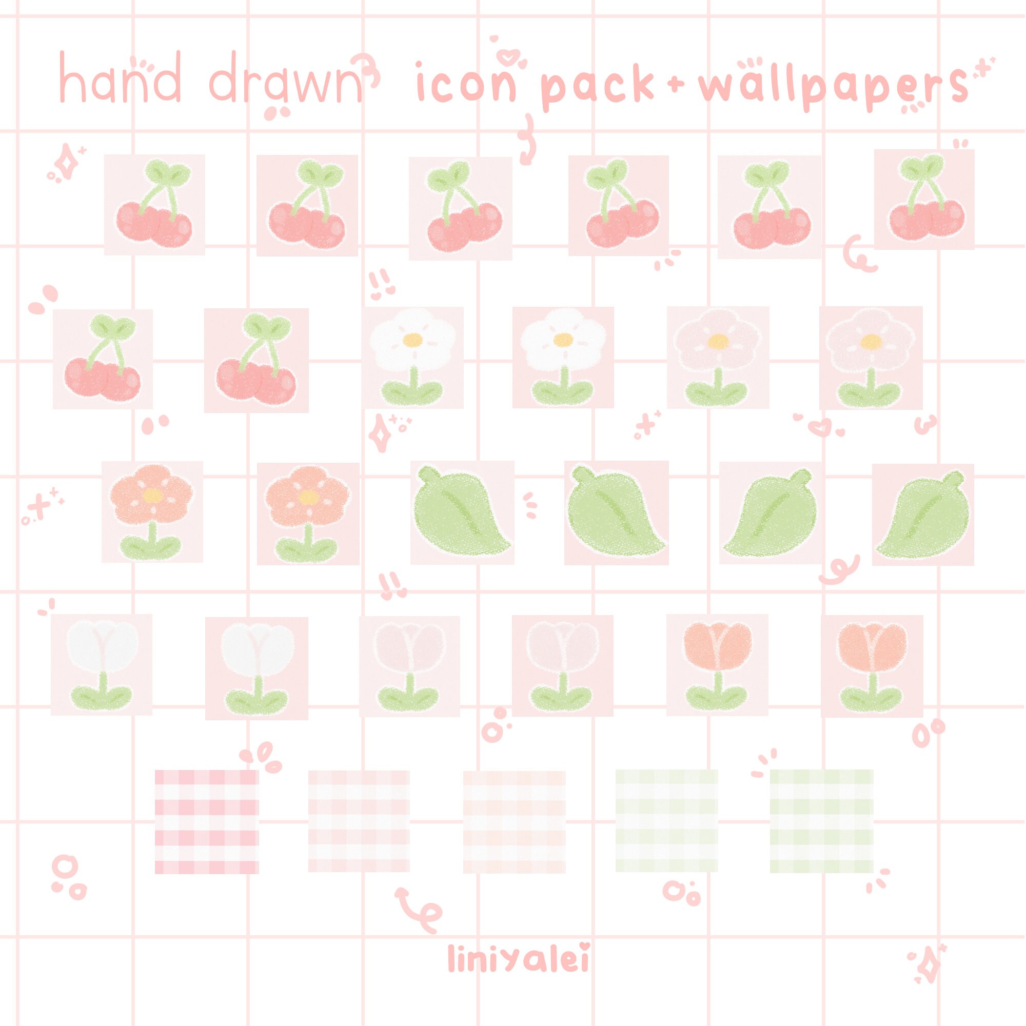 Kawaii App Icon Pack Wallpapers for Ios and Android / Cute App Icon ...