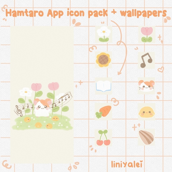 Hamtaro App Icon Pack Wallpapers / Cute App Icon Pack - Etsy