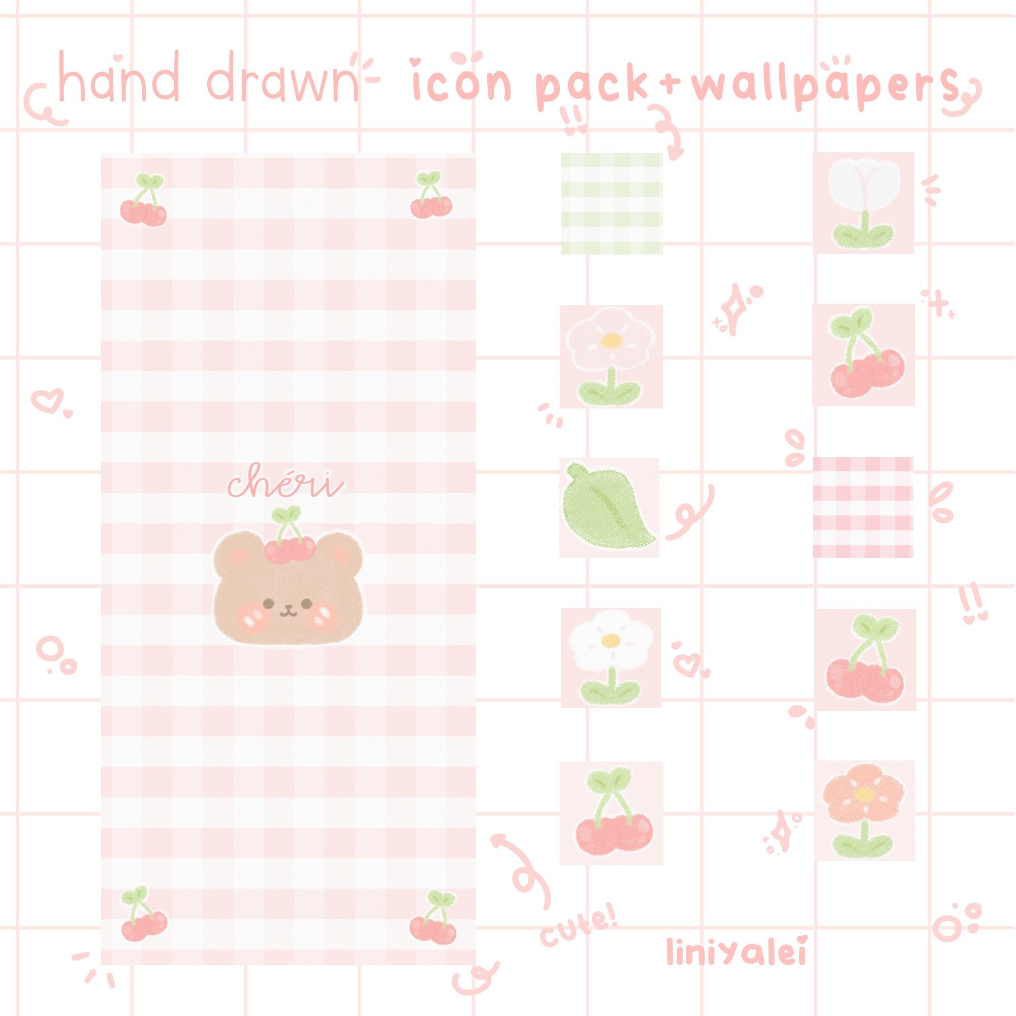 Kawaii App Icon Pack Wallpapers for Ios and Android / Cute App Icon ...
