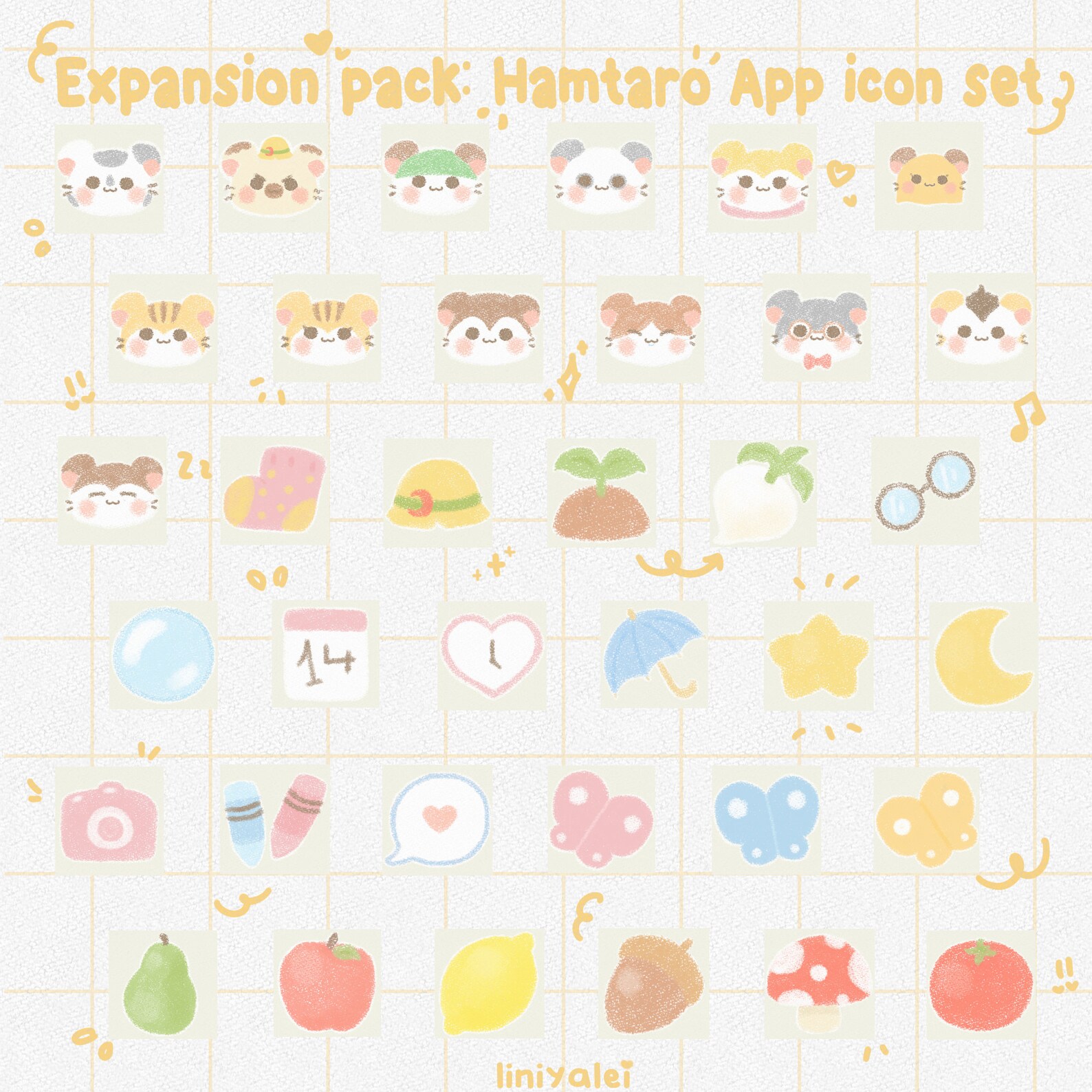 Hamtaro App Icon Set: Expansion Pack / Cute App Icon Pack | Etsy