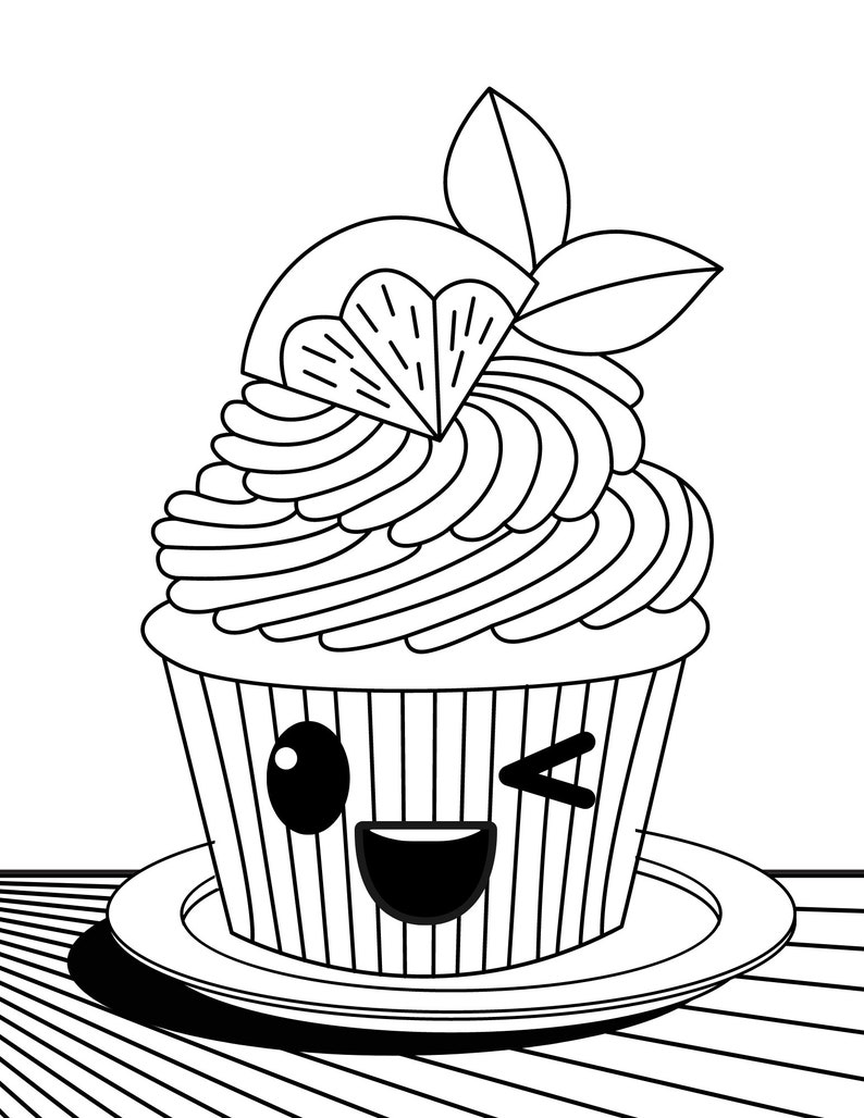 51 Cute Cupcakes Coloring Book for Toddlers and Children - Etsy