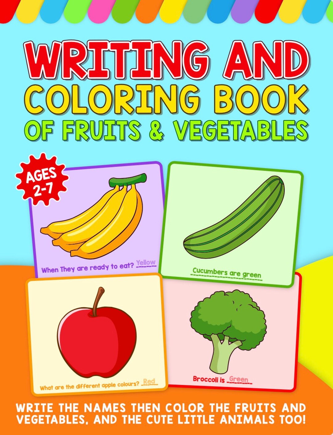 22 Page Writing & Coloring Book for Toddlers - Etsy