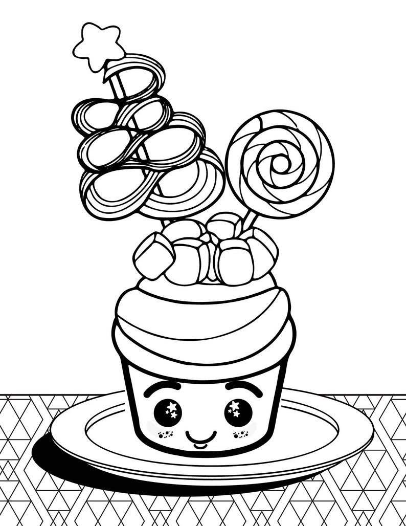 51 Cute Cupcakes Coloring Book for Toddlers and Children - Etsy