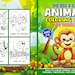 50 Page Big & Easy Animals Coloring Book for Toddlers - Etsy