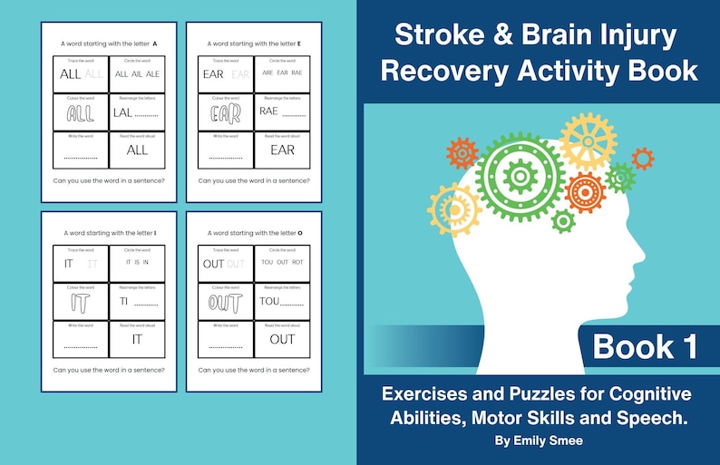Stroke & Brain Injury Recovery Word Activity Book 1: Stroke Recovery ...