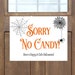 Sorry No Candy Printable Sign | Trick or Treater Sign | Instant ...