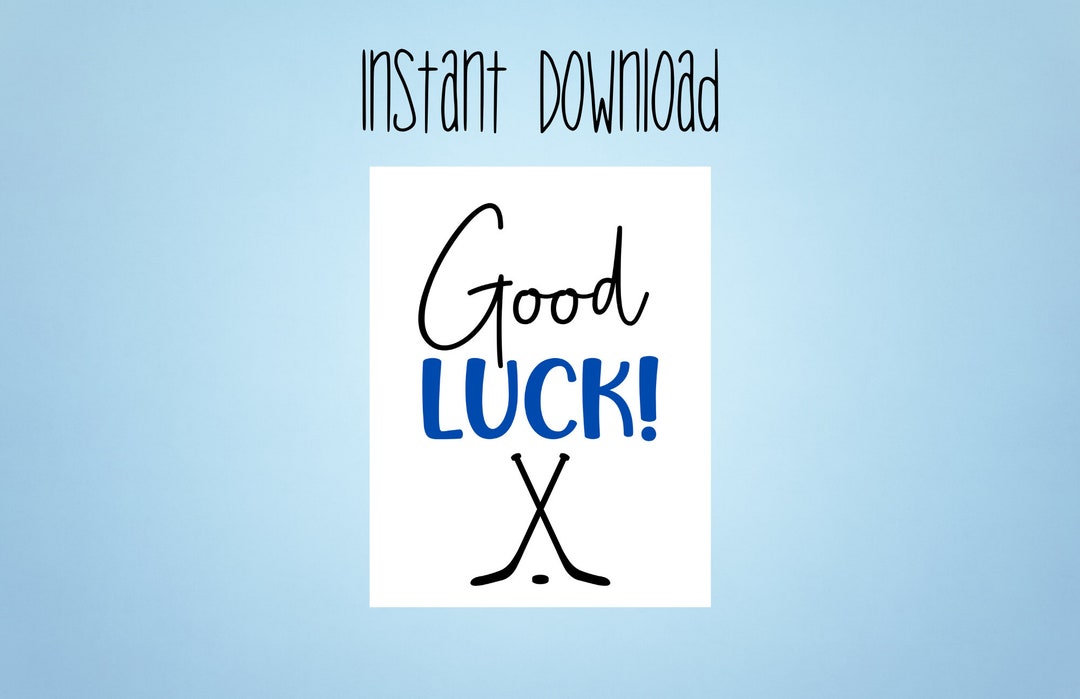 HOCKEY Good Luck Printable Tag | Team Good Luck | Printable Tag ...