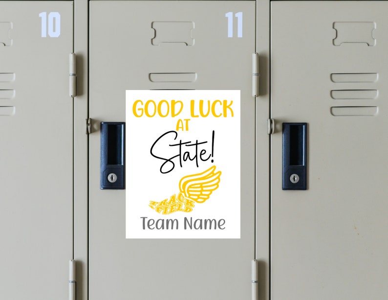 Editable TRACK Good Luck at State Printable Tag Track & - Etsy