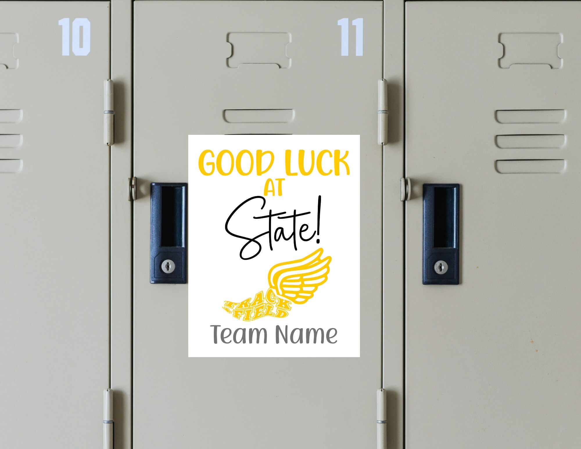 Editable TRACK Good Luck at State Printable Tag Track & - Etsy