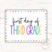 FIRST and LAST Day of THIRD Grade Sign Set | 1st Day of 3rd Grade ...