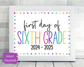 6TH GRADE Chalkboard Sign - Etsy