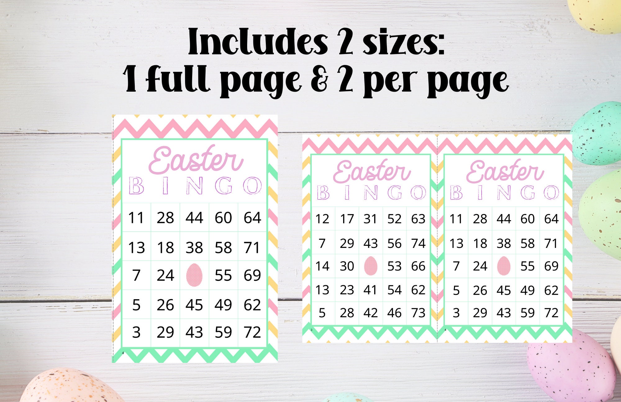 Easter Bingo 200 Cards Easter Printable Bingo Game - Etsy