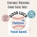 Editable Baseball Good Luck Printable Sign Baseball Team - Etsy