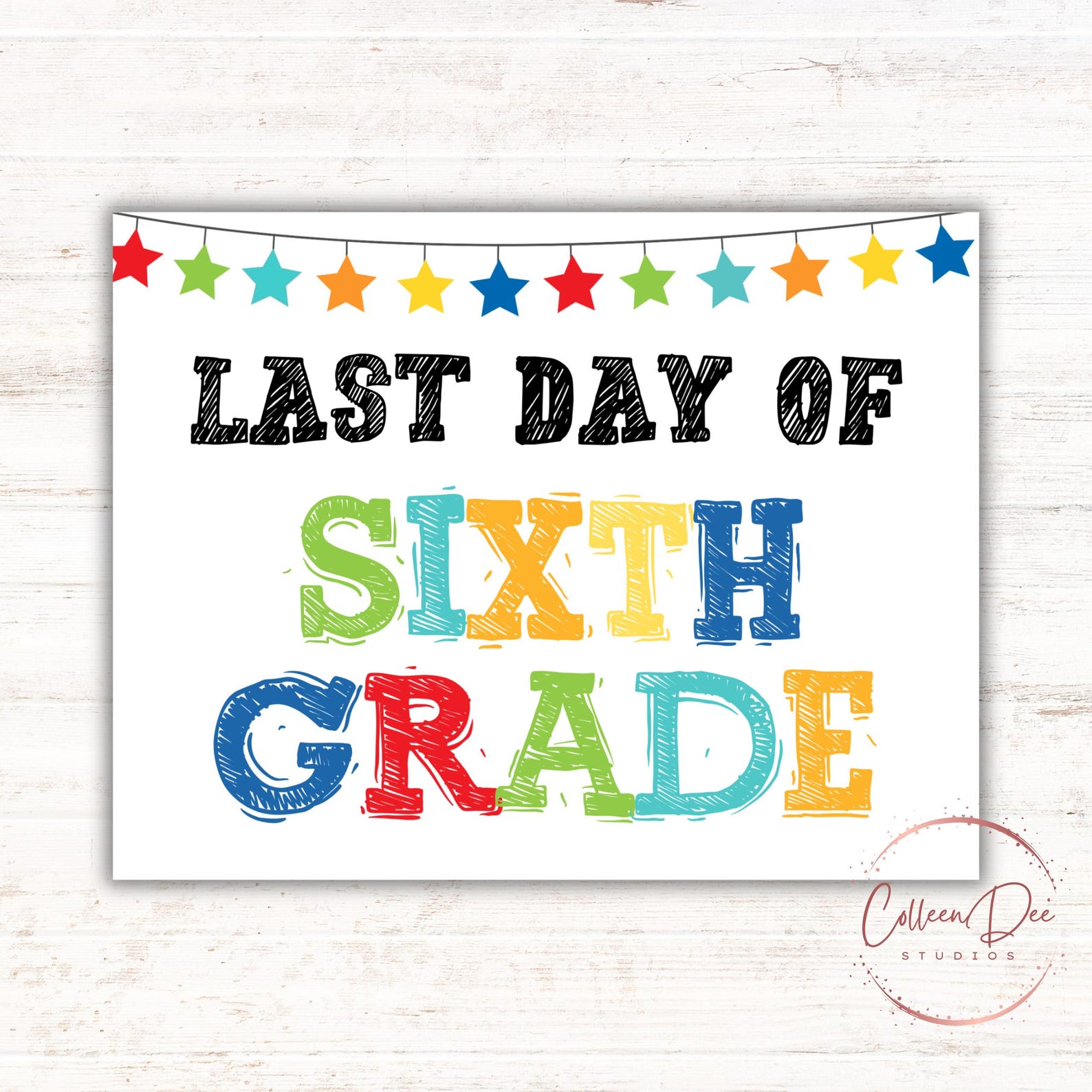FIRST and LAST Day of SIXTH Grade Sign Set | 1st Day of 6th Grade ...