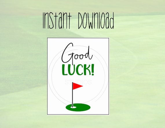 Golf Good Luck Printable Tag Team Good Luck Tag Printable - Etsy
