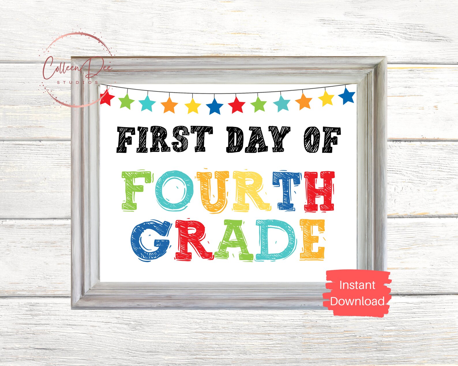 FOURTH GRADE SIGN First Day of 4th Grade Sign Start School - Etsy