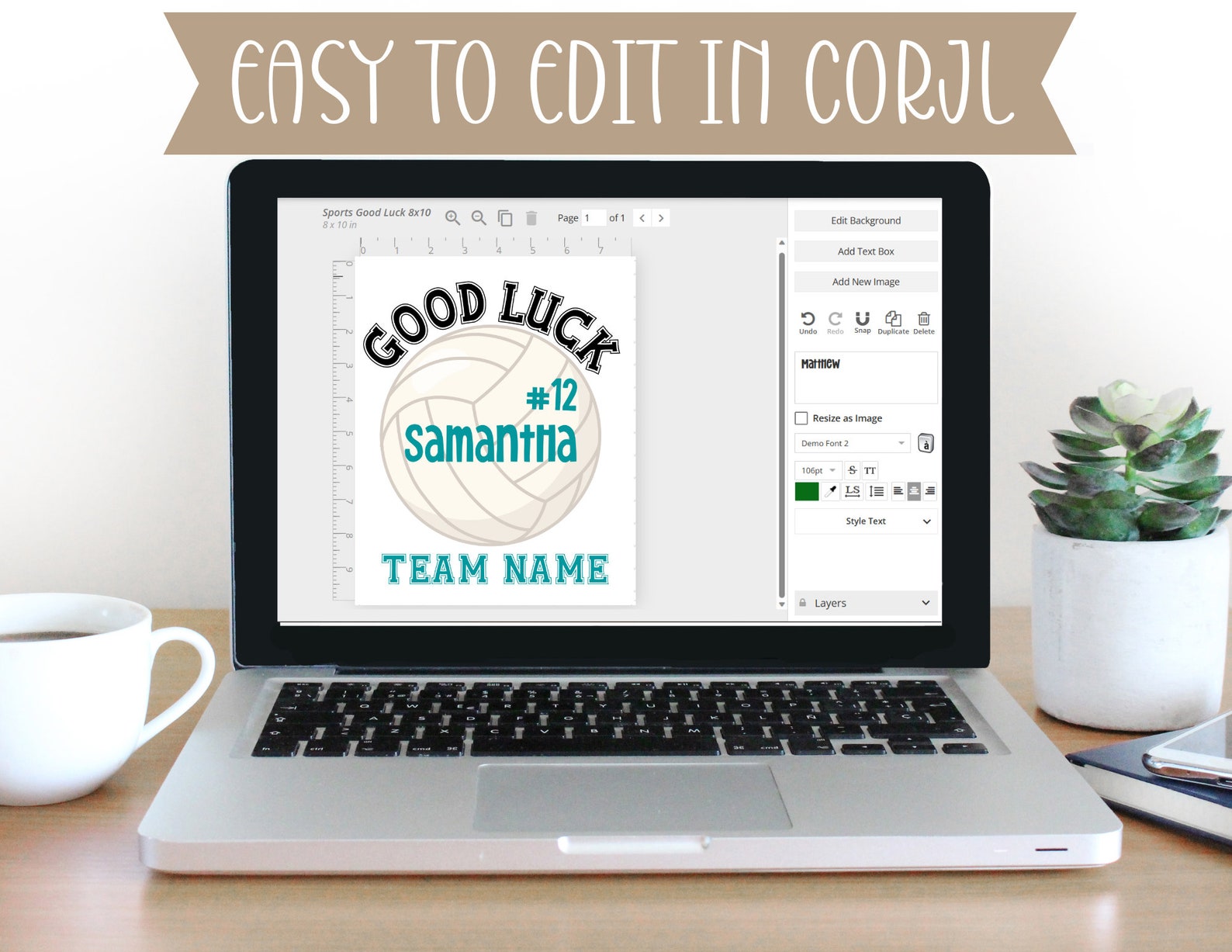 Editable Volleyball Good Luck Printable Sign Volleyball Team - Etsy