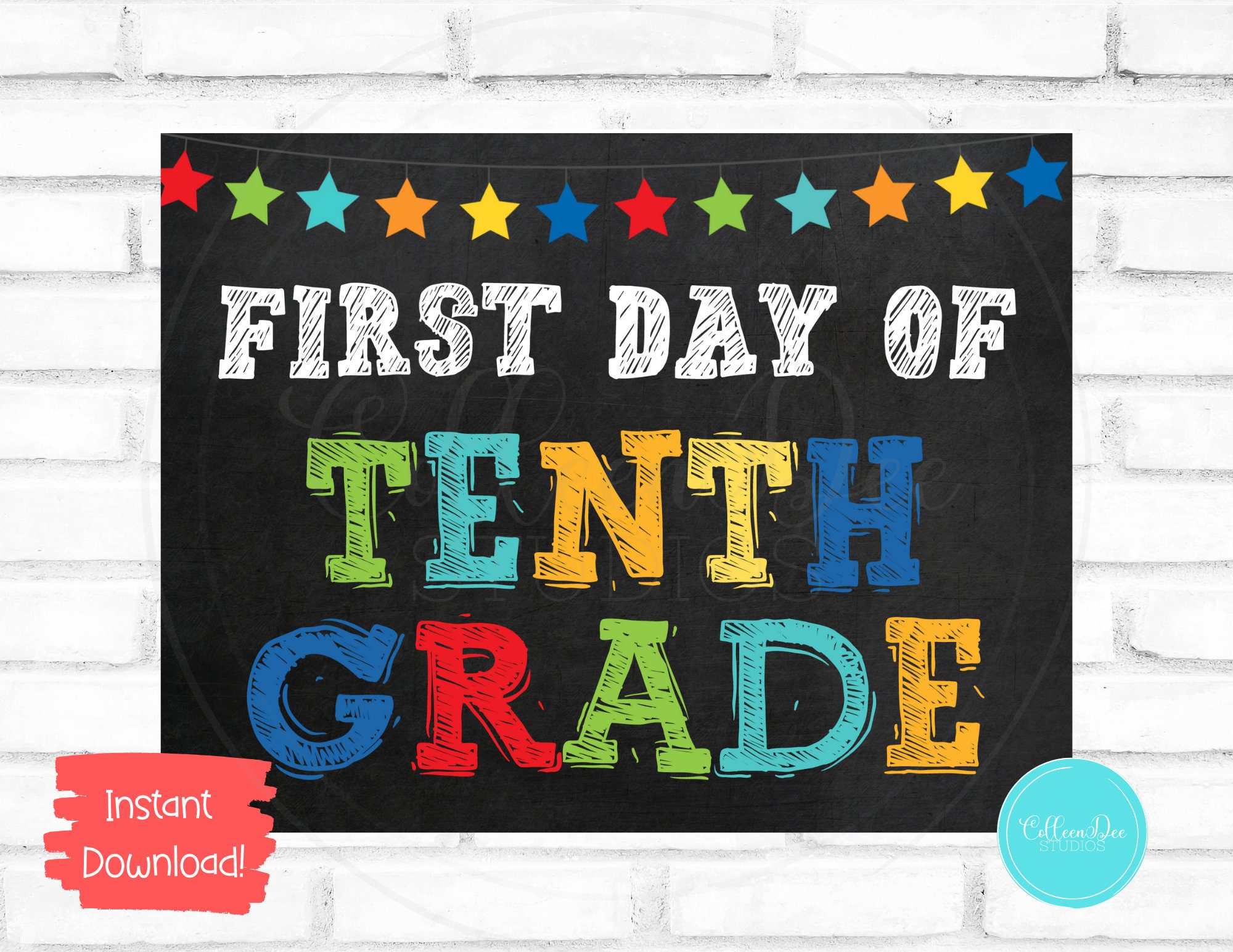 TENTH GRADE SIGN First Day of 10th Grade Sign Start School - Etsy