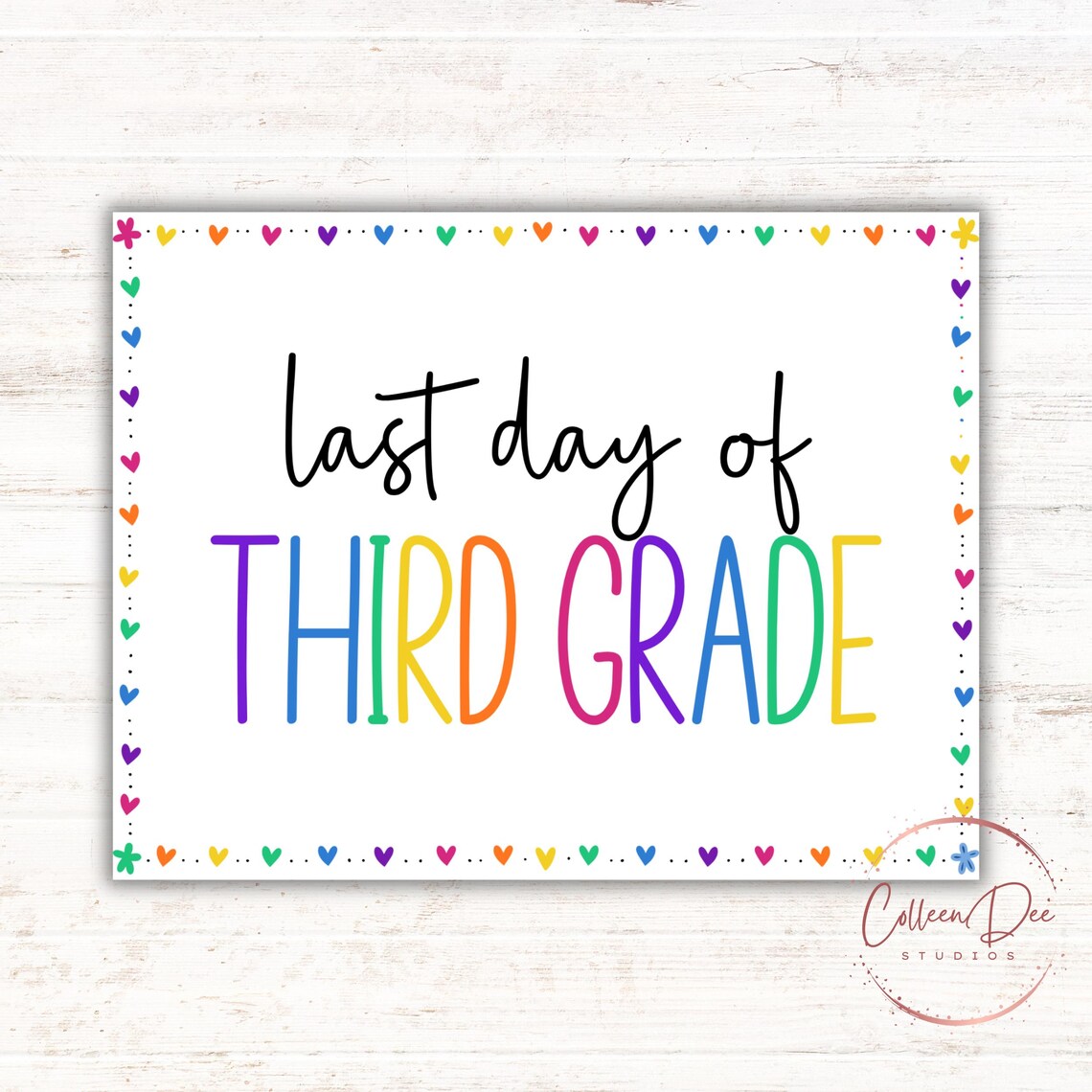 FIRST and LAST Day of THIRD Grade Sign Set | 1st Day of 3rd Grade ...