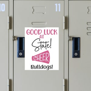 Editable CHEER Good Luck at State Printable Tag Cheerleading - Etsy
