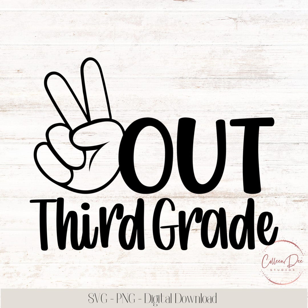 Peace Out 3RD Grade Svg | School Shirts | School SVG | Middle School ...