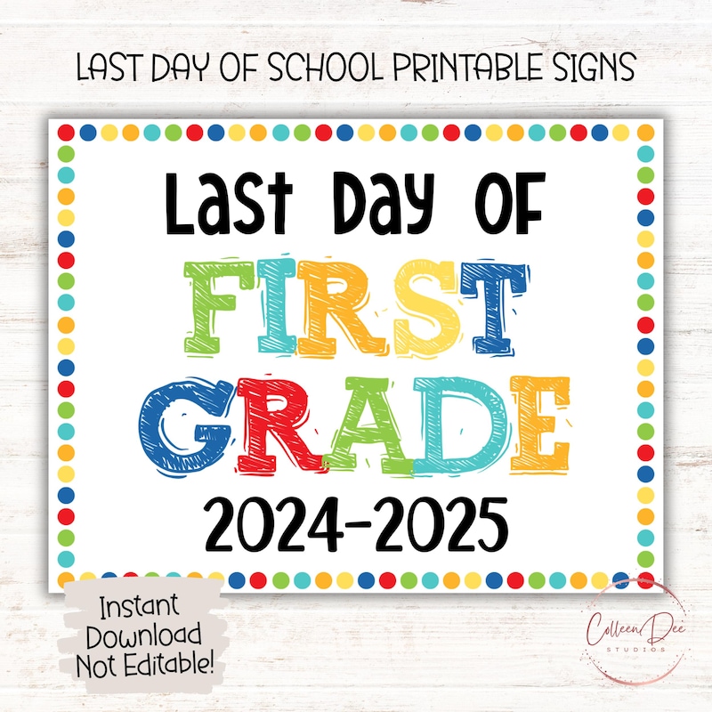 Last Day of 1st Grade - Etsy