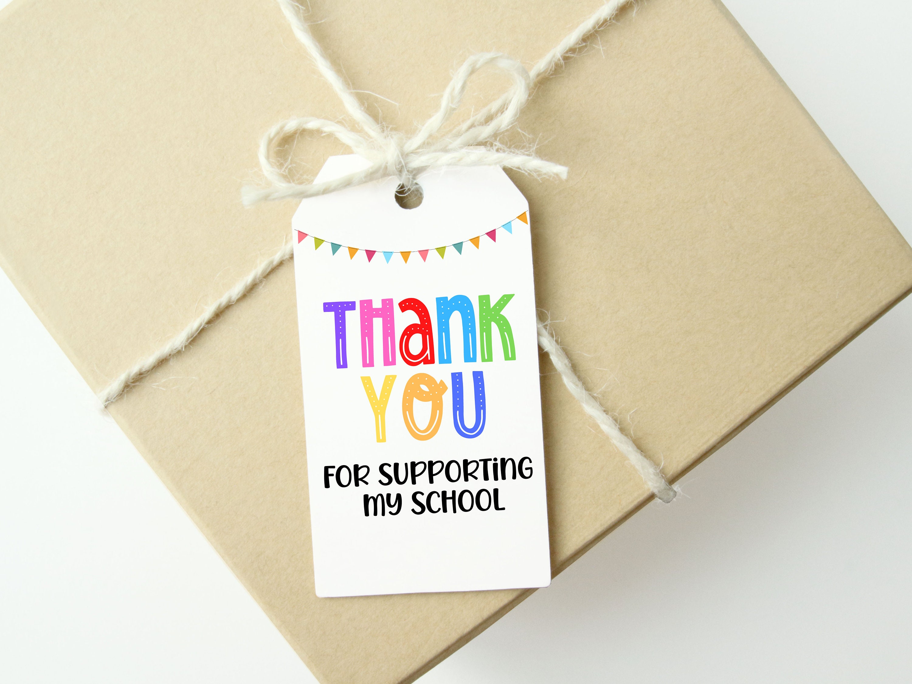 Thank You for Supporting My School Printable Tag Thank You - Etsy