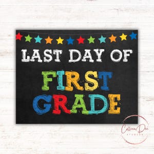 FIRST and LAST Day of FIRST Grade Sign Set | 1st Day of 1st Grade ...
