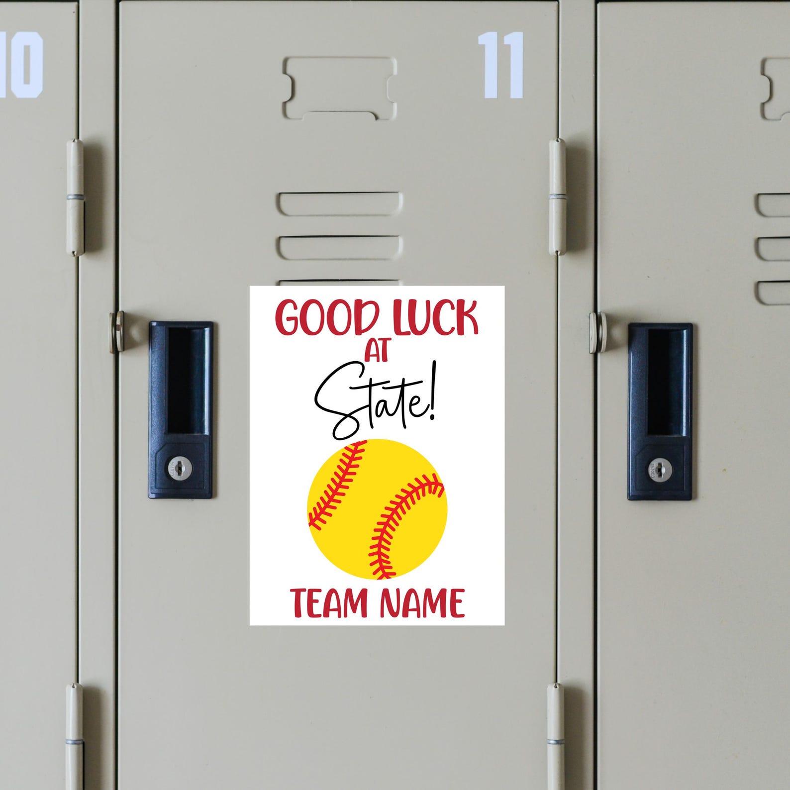 Editable SOFTBALL Good Luck at State Printable Tag | Softball Good Luck ...