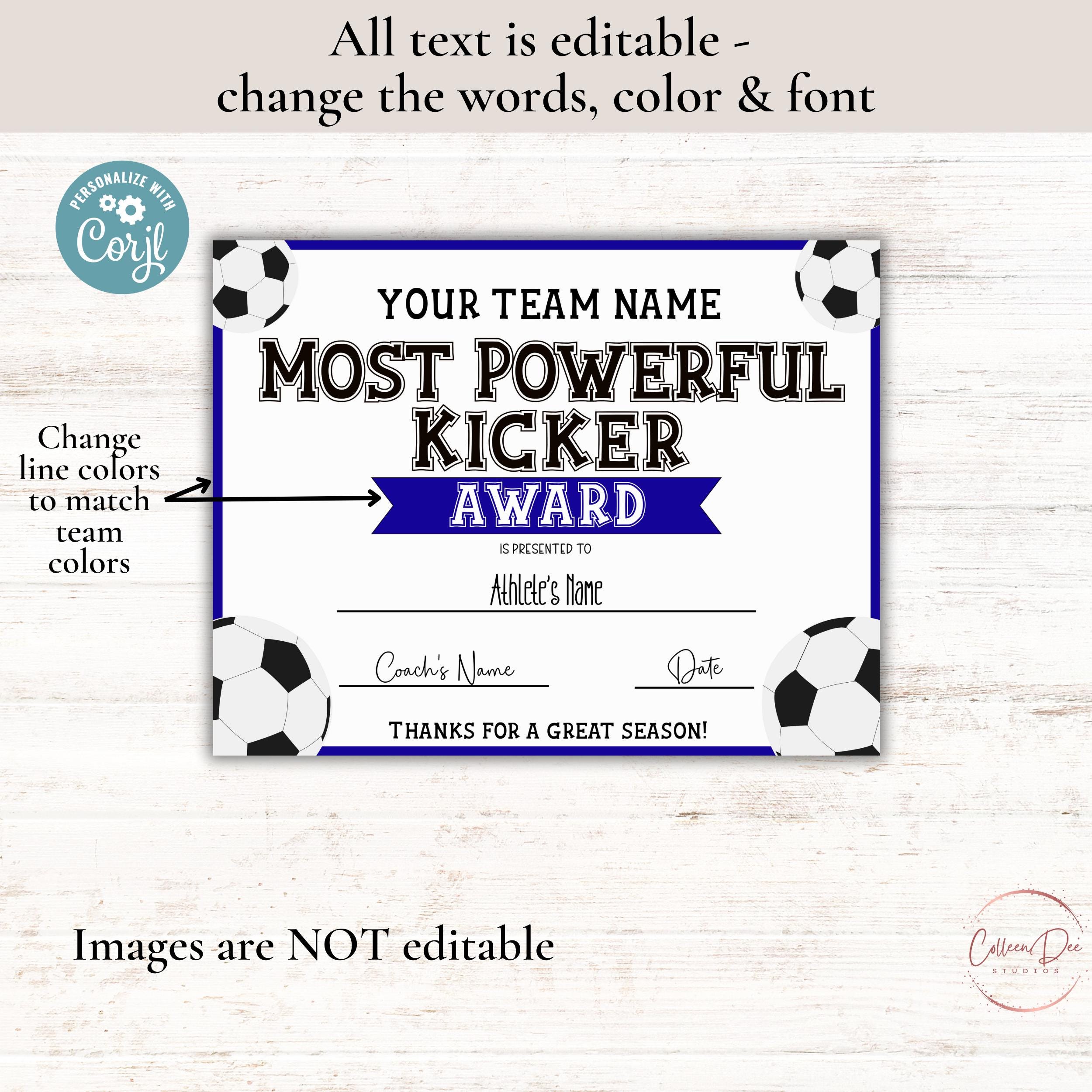 Editable Soccer Awards Certificates | Printable Soccer Team Awards ...