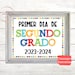 Primer Dia De Segundo Grado 1st Day of 2nd Grade Sign Start of School ...