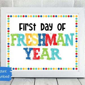 FIRST and LAST Day of FRESHMAN Year Sign Set 1st Day of 9th Grade ...
