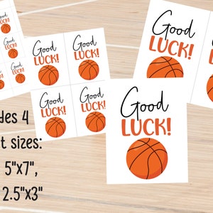 Basketball Good Luck Printable Tags | Basketball Team Good Luck Tag ...