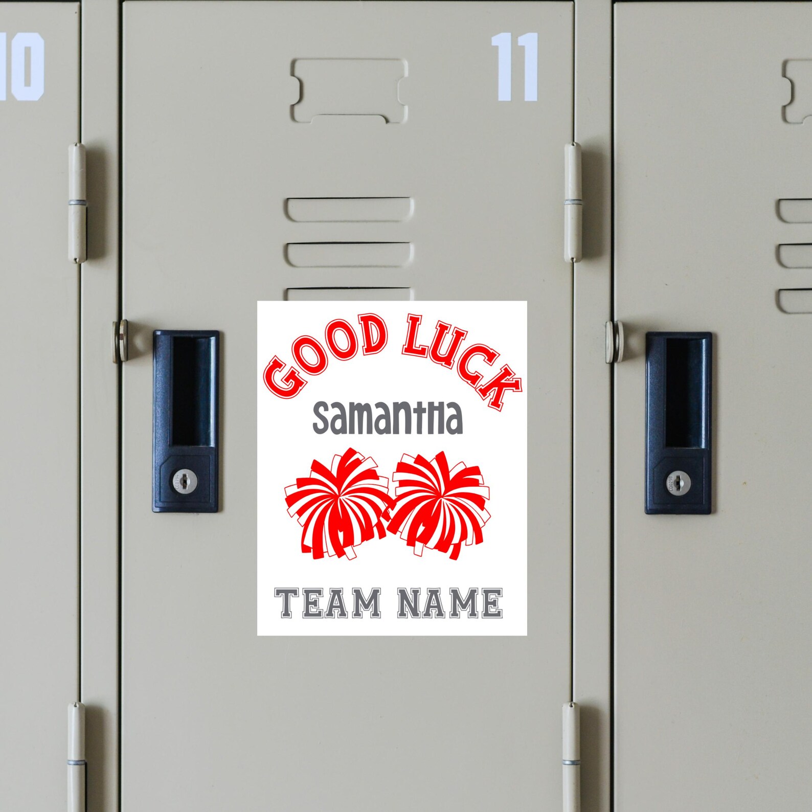 Editable Poms Cheer Good Luck Printable Sign | Poms Team Good Luck ...