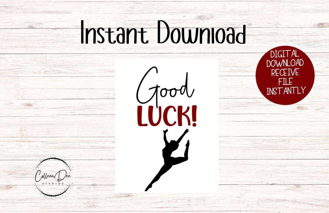 Dance Good Luck Printable Tag | Team Good Luck Tag | Dance Team | Dance ...
