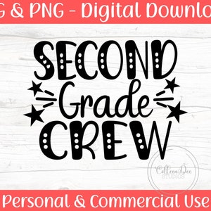 Second Grade Crew Svg School Shirts School Crew SVG Elementary School ...