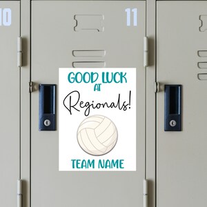 Editable Volleyball Good Luck at State Printable Tag | Volleyball State ...