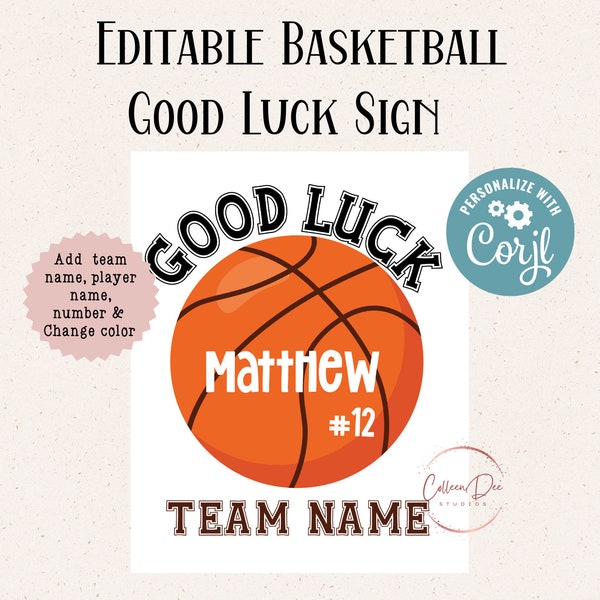 Editable Basketball Locker Sign - Etsy