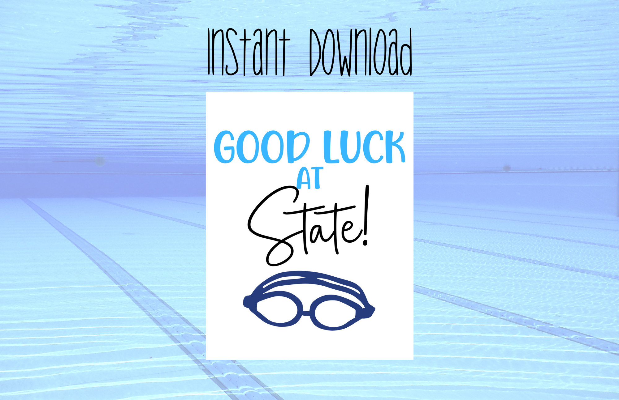 Swimming Good Luck at State Printable Tag Team Good Luck Tag Swim Team ...
