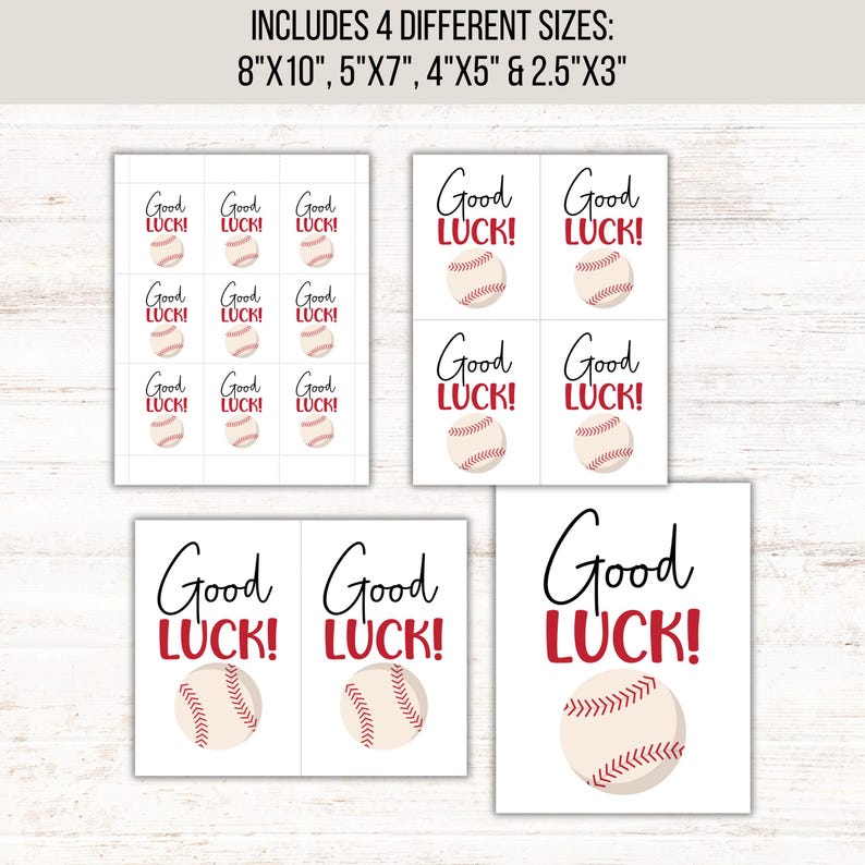 Baseball Good Luck Printable Tag | Team Good Luck | Printable Tag ...