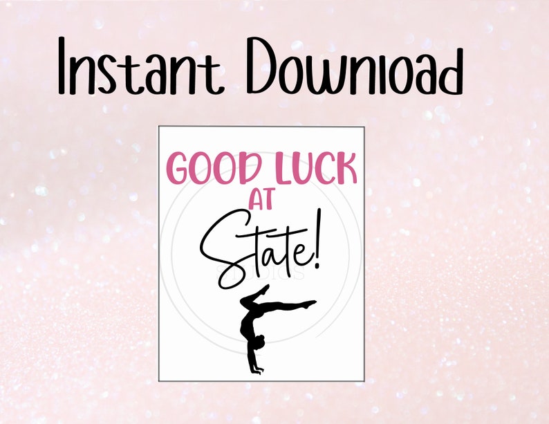 GYMNASTICS Good Luck at State Printable Tag Team Good Luck - Etsy