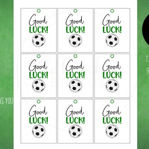 Soccer Good Luck Printable Tag Team Good Luck Tag Printable | Etsy