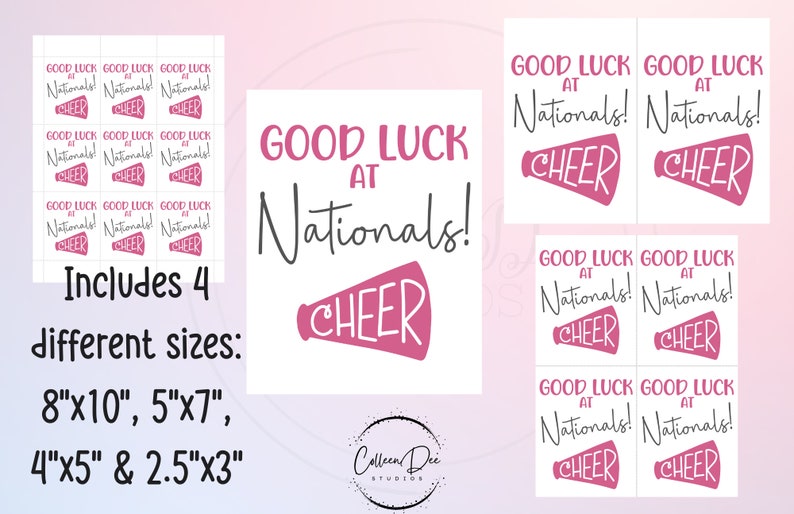 CHEER Good Luck at Nationals Printable Tag Team Good Luck - Etsy