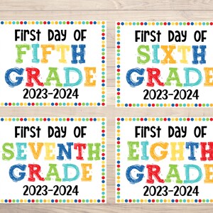 First Day School Printable Sign Bundle Includes Prek 8th - Etsy Australia