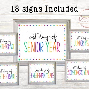 Last Day of School Sign Bundle | 18 Signs Included | Last Day 1st 2nd ...