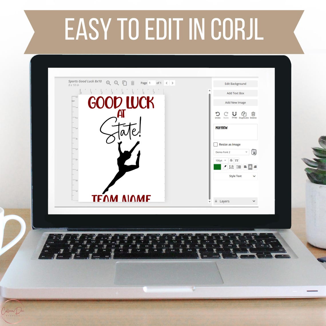 Editable Dance Good Luck Printable Sign | Dance Team Good Luck | Edit ...